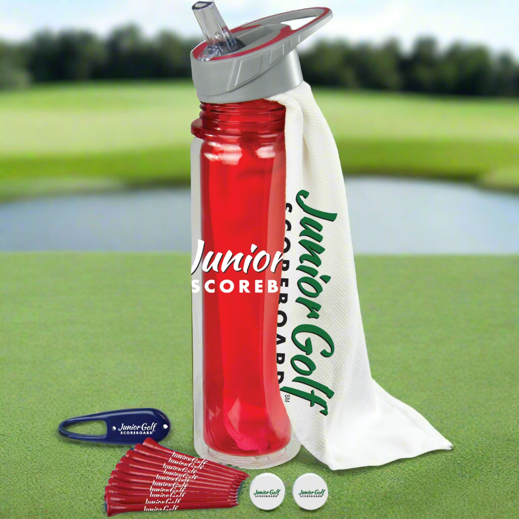 Custom Golf Gift Bottle Kit with Logo – Towel, Tees, Divot Tool & More ...