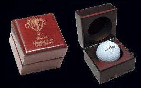 Custom Logo Engraved Collector Golf Ball Boxes — Tournamentshowroom.com