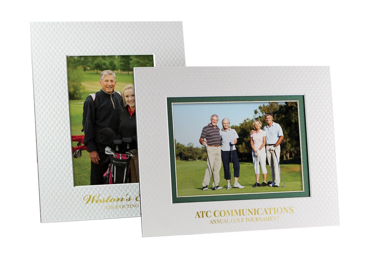 Custom Logo Golf Ball Texture Photo Frame — Tournamentshowroom.com